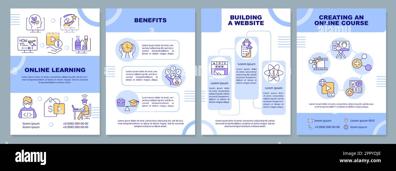 Elearning flyer hi-res stock photography and images - Alamy