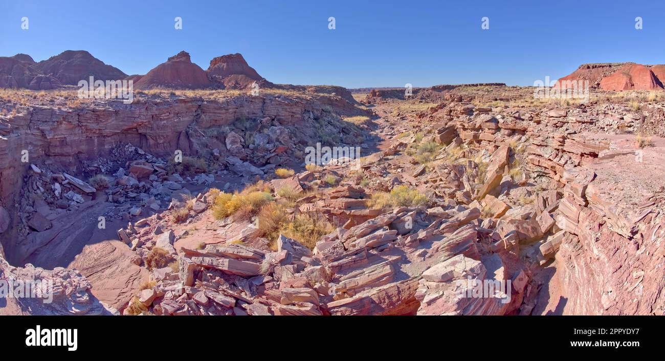View of Tiponi Gap in the distance from the dry cliff of Tiponi Gap ...