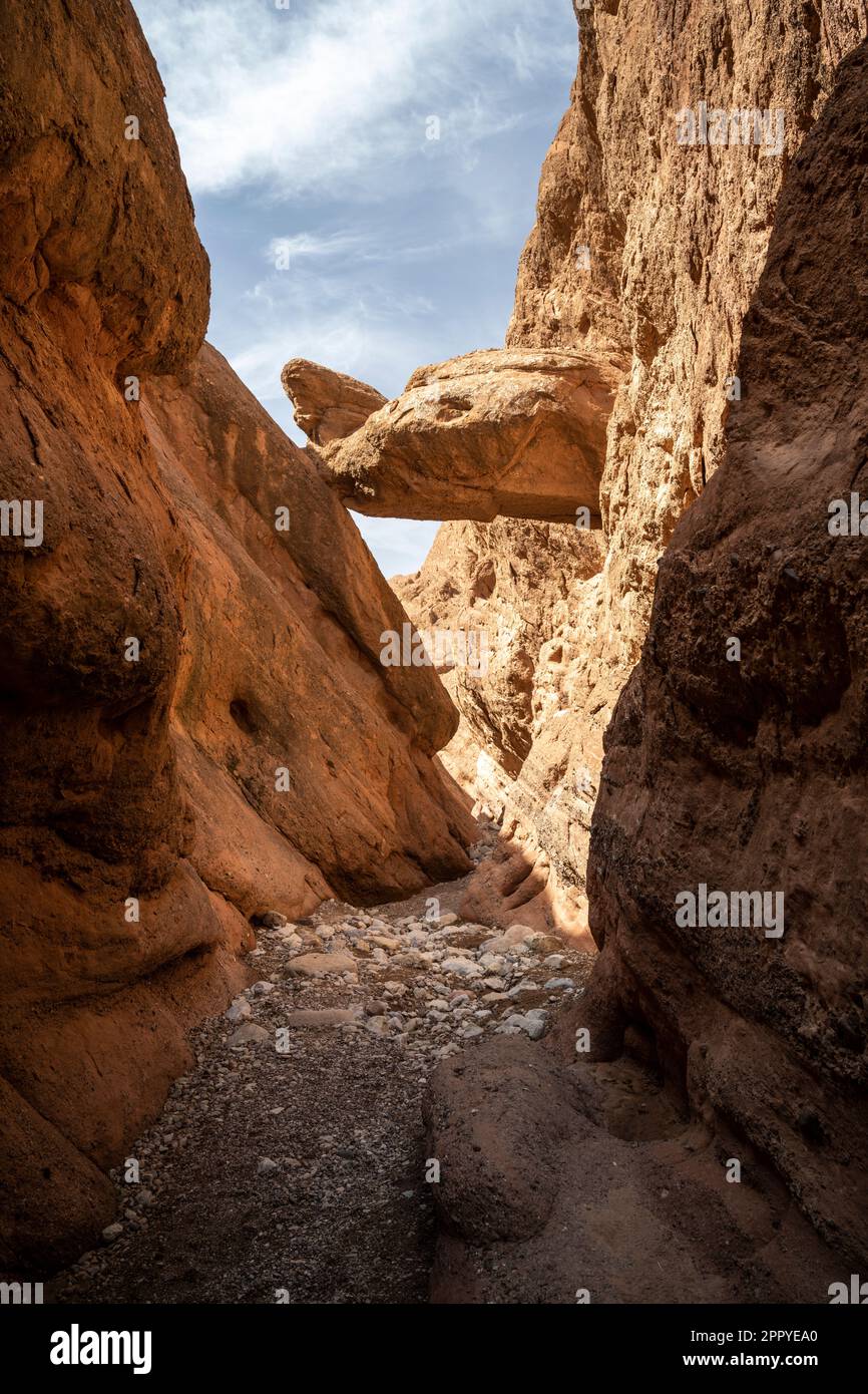 Rock formations known as monkey fingers in the Dades Valley Stock Photo ...