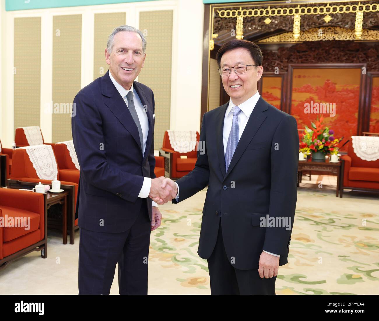 Beijing, China. 25th Apr, 2023. Chinese Vice President Han Zheng meets ...