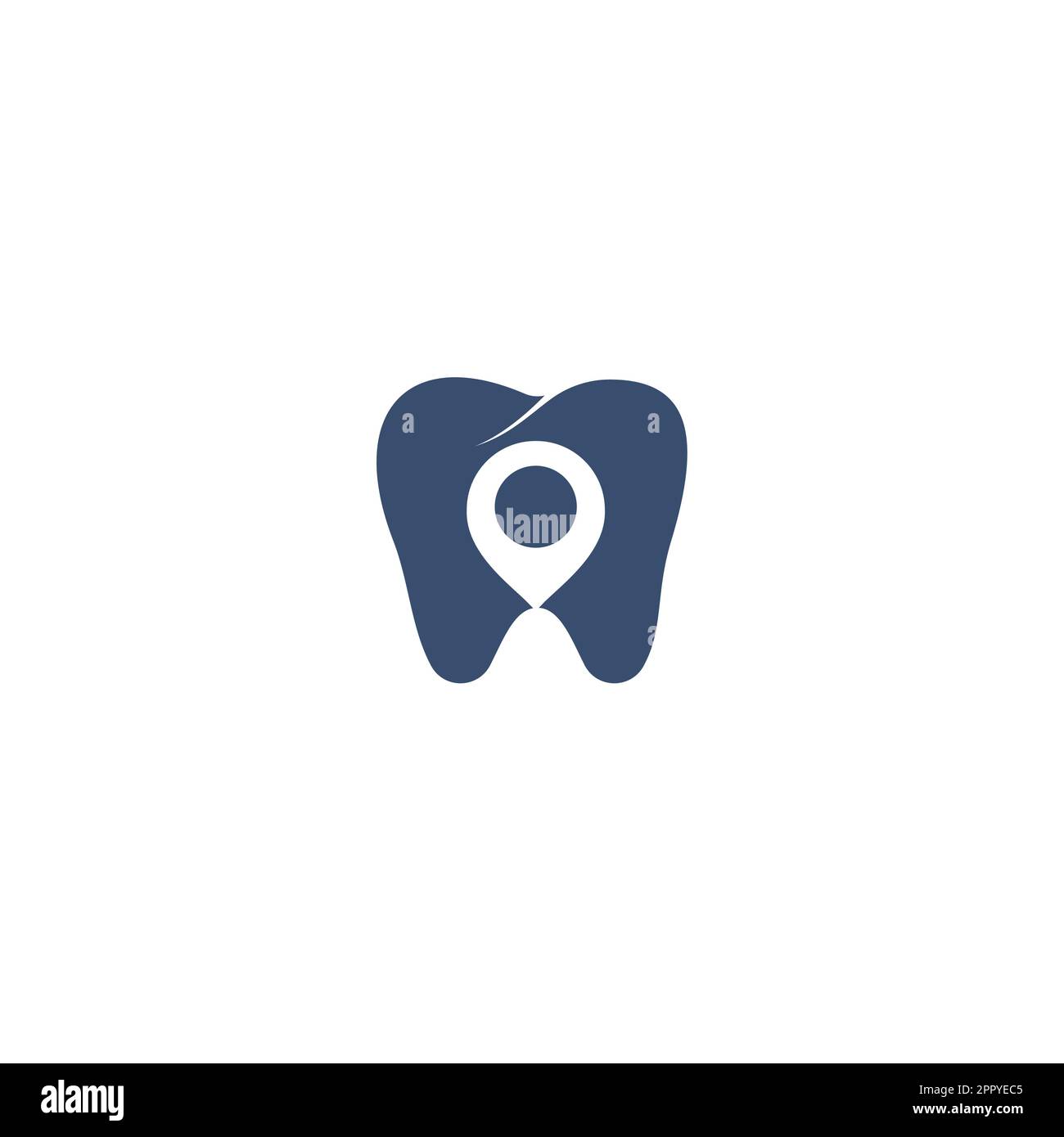 Tooth and map pointer logo design. Dental and GPS locator symbol or ...
