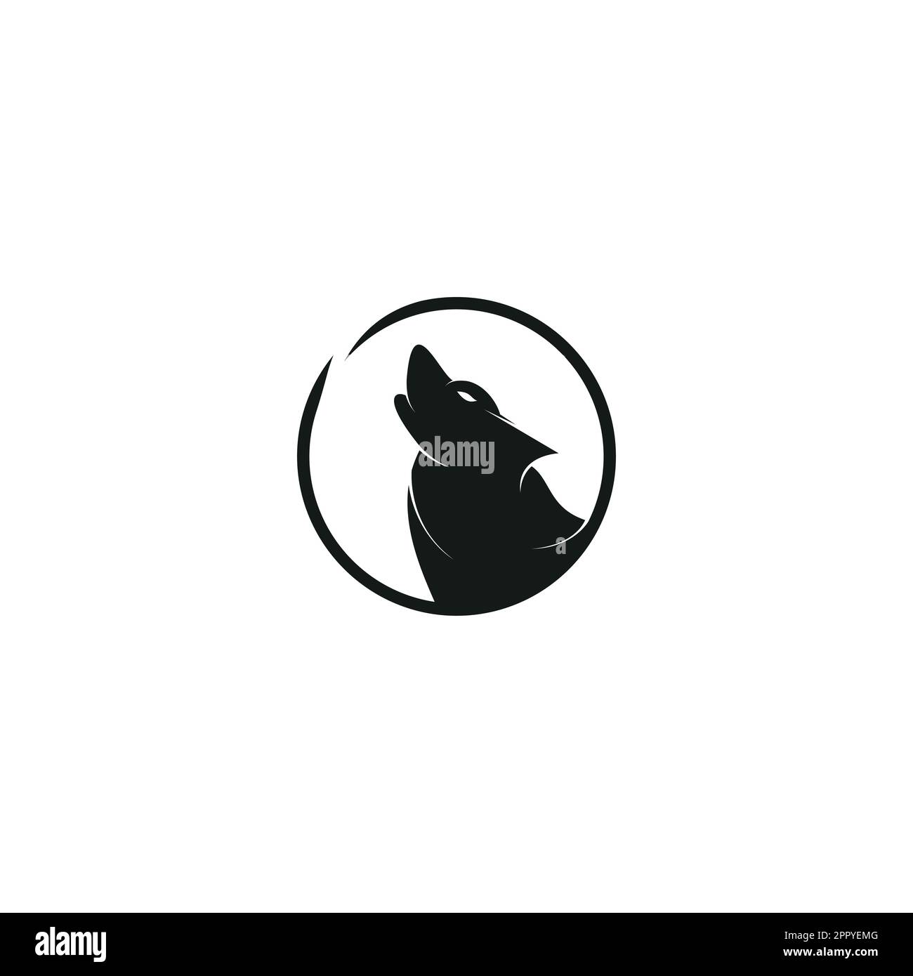 Wolf vector logo design template Stock Vector Image & Art - Alamy