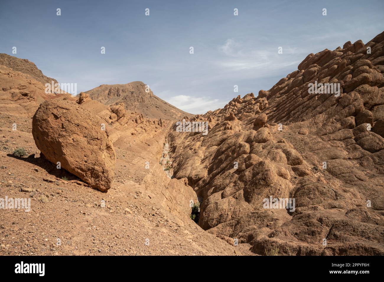 Rock formations known as monkey fingers in the Dades Valley Stock Photo ...