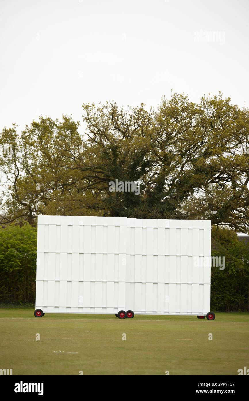 Cricket Screen at Village game Stock Photo - Alamy