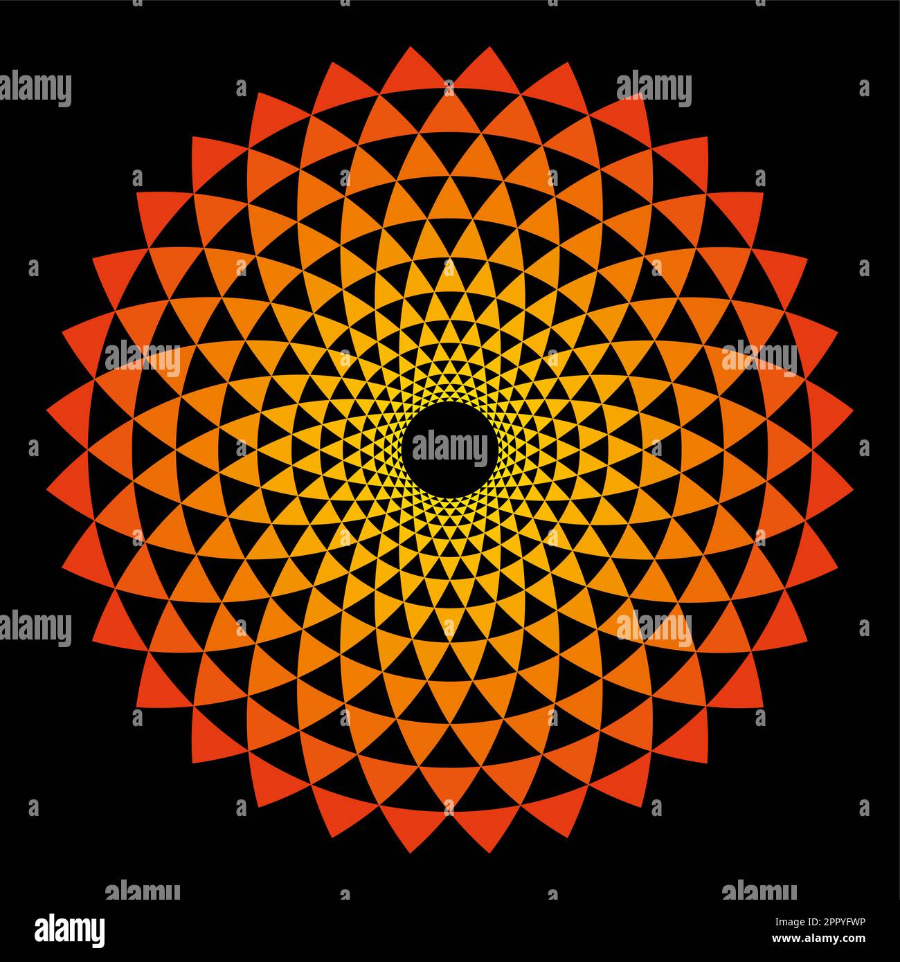 Sun symbol made of Fibonacci pattern, Sacred Geometry Stock Vector ...