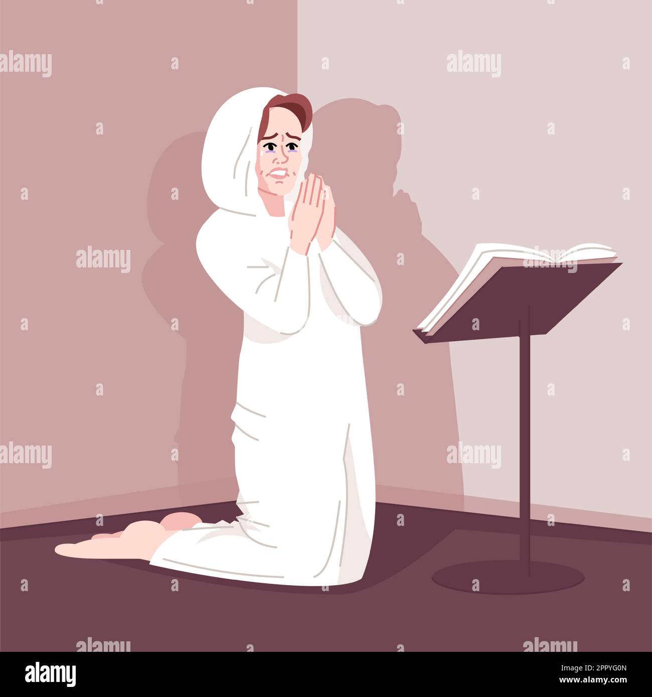 Crying faith praying Stock Vector Images - Alamy