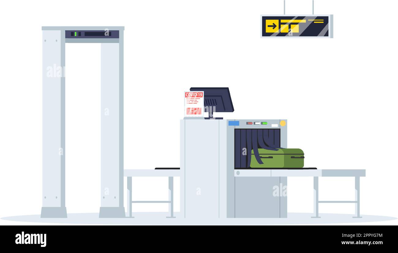 Airport security body scan Stock Vector Images - Alamy