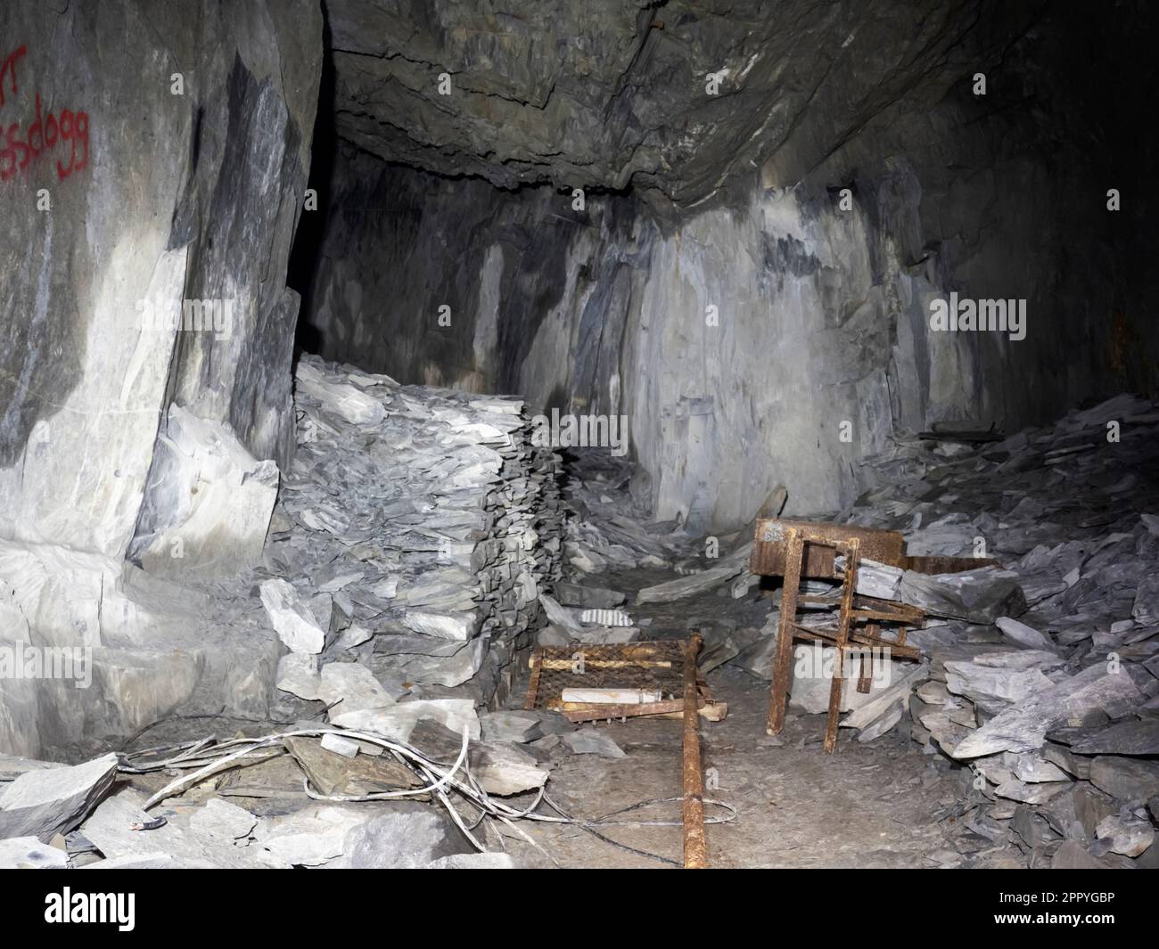 An old abandoned copper mine in Tilberthwaite, Lake District, UK Stock ...