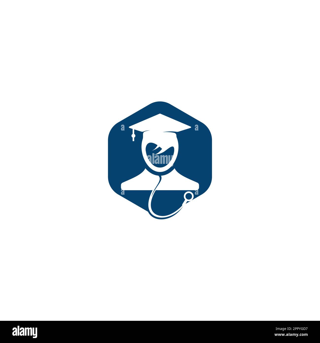 Medical School vector logo design. Medical student icon vector Stock ...