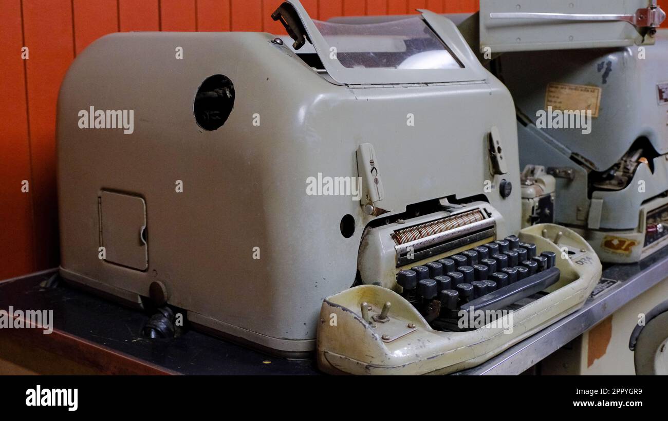 Old typewriter at Independence Palace, Ho Chi Minh City, Vietnam Stock ...
