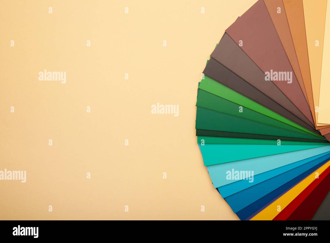 Color palette guide on beige background. Close up view Stock Photo - Alamy