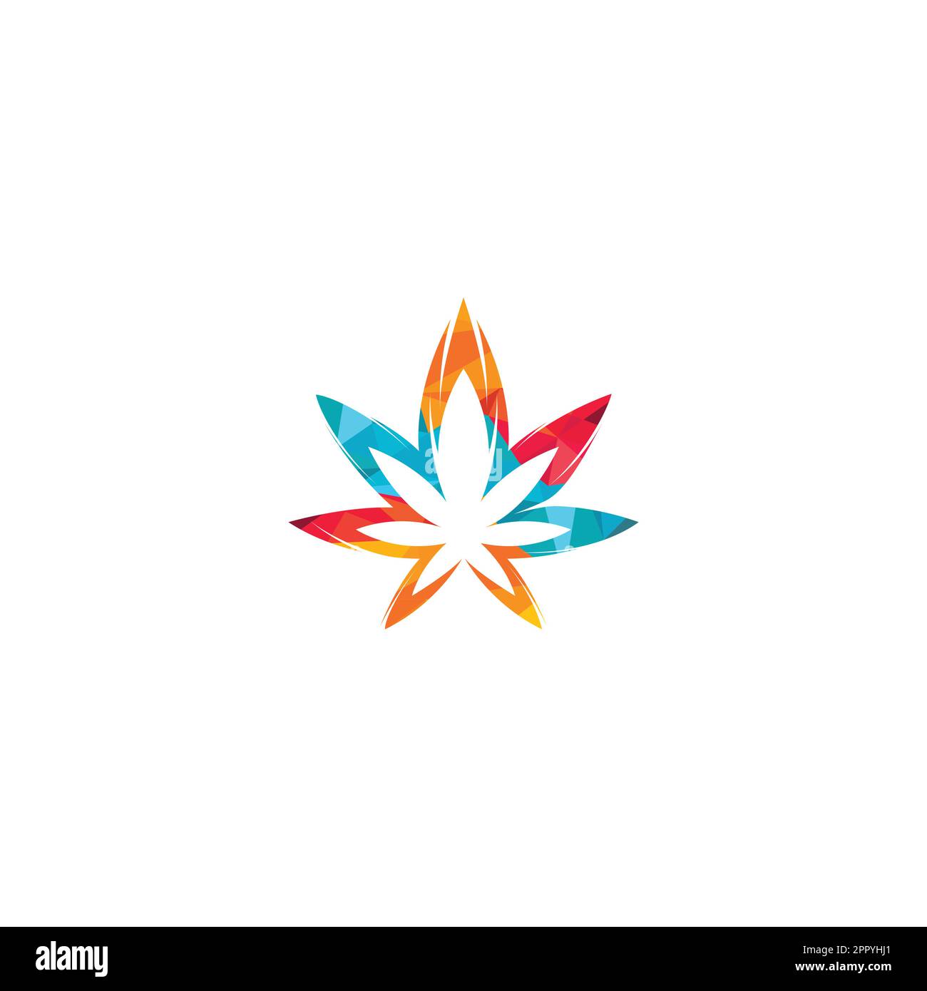 Cannabis leaf logo design. Marijuana leaf logo design template vector ...