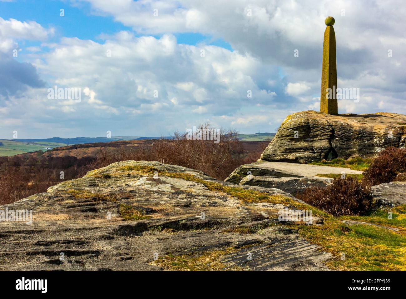 Nelson's Mounment erected in 1810 at Birchen Edge near Baslow in the ...