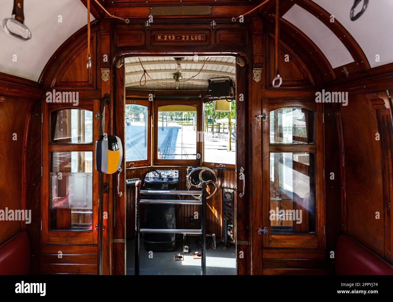 Porto heritage tram interior hi-res stock photography and images - Alamy