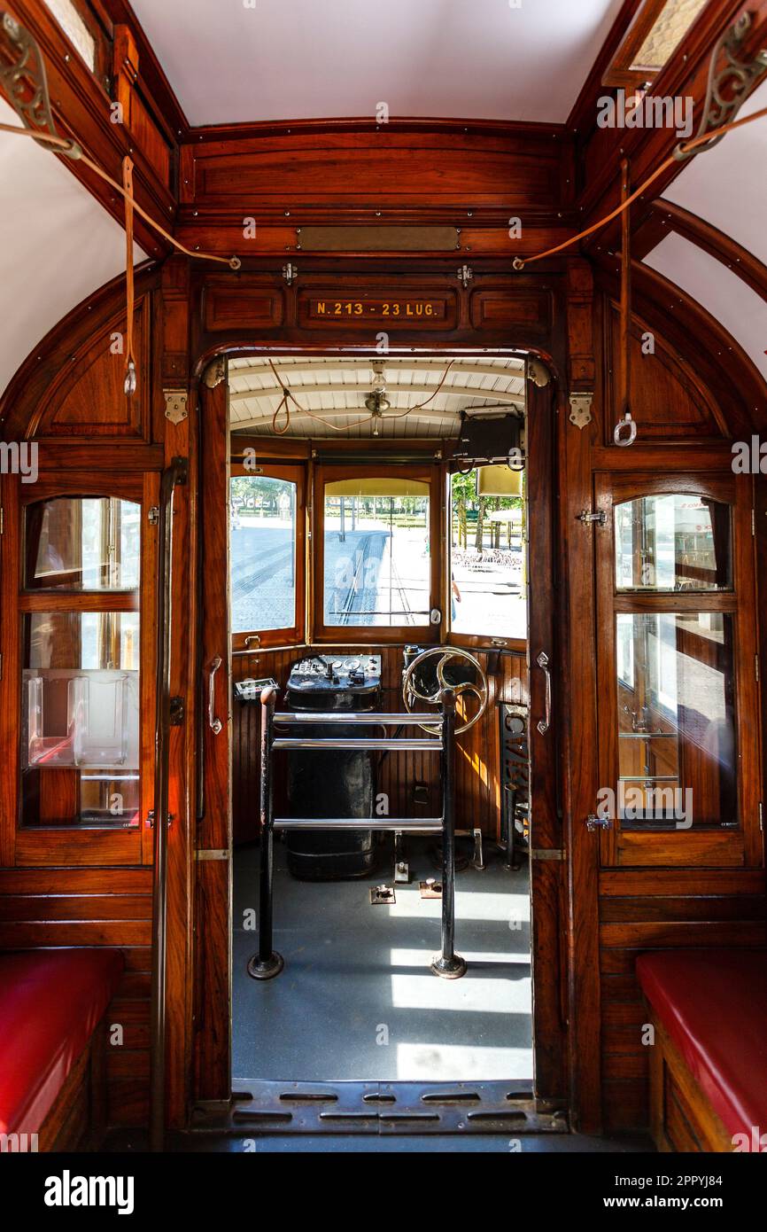 Porto heritage tram interior hi-res stock photography and images - Alamy