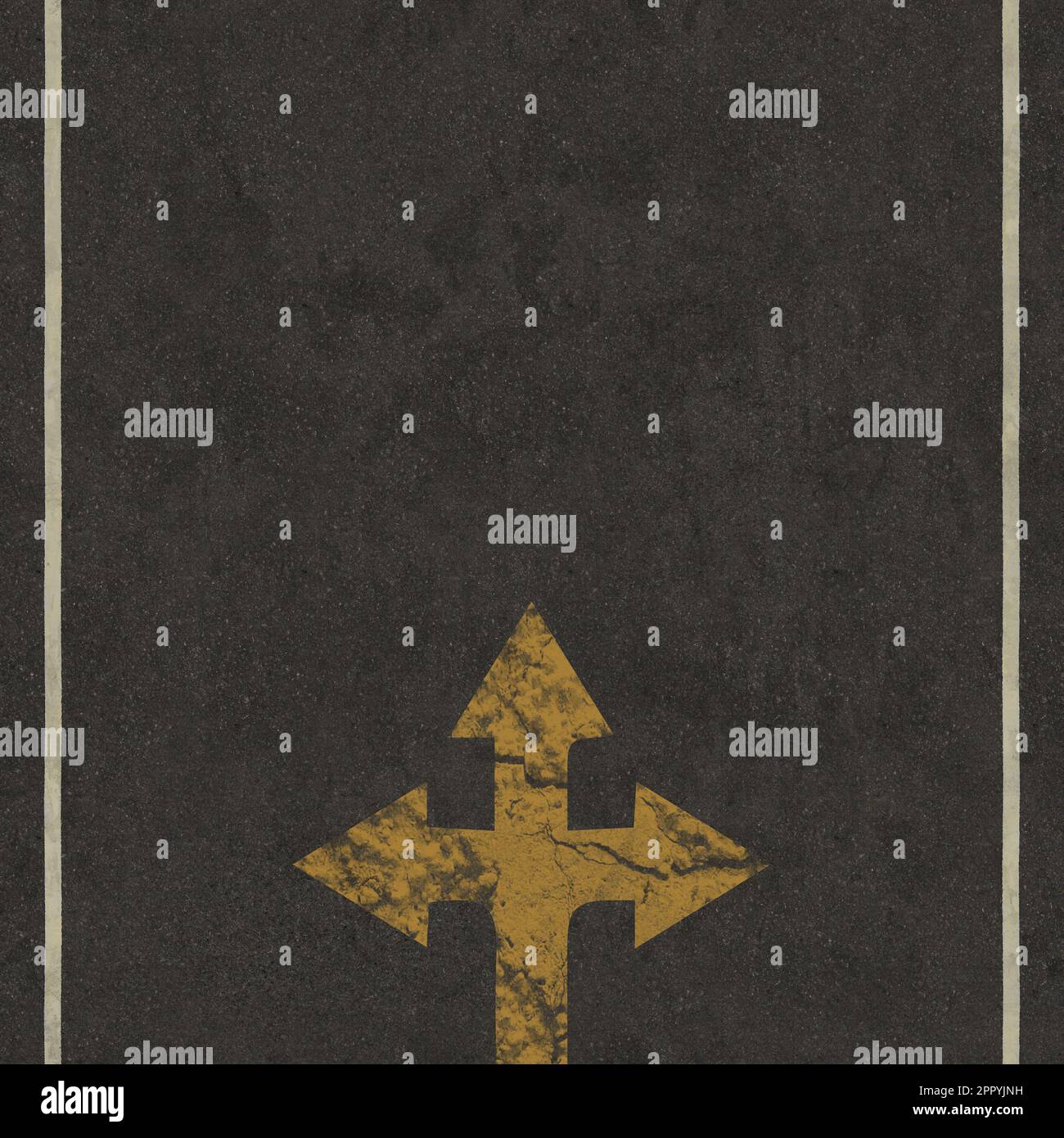 Road markings on asphalt, Road surface markings Stock Photo - Alamy