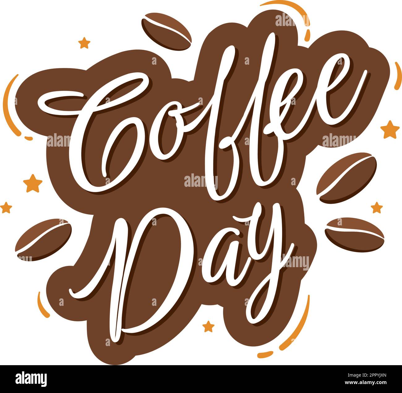 International Coffee Day on 1st October Hand Drawn Cartoon Flat ...