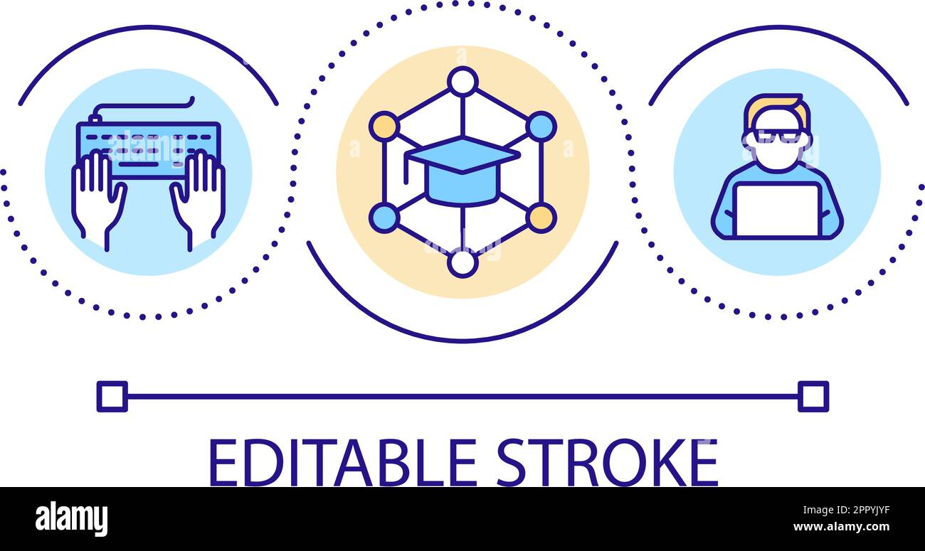 Computer programming college student Stock Vector Images - Alamy