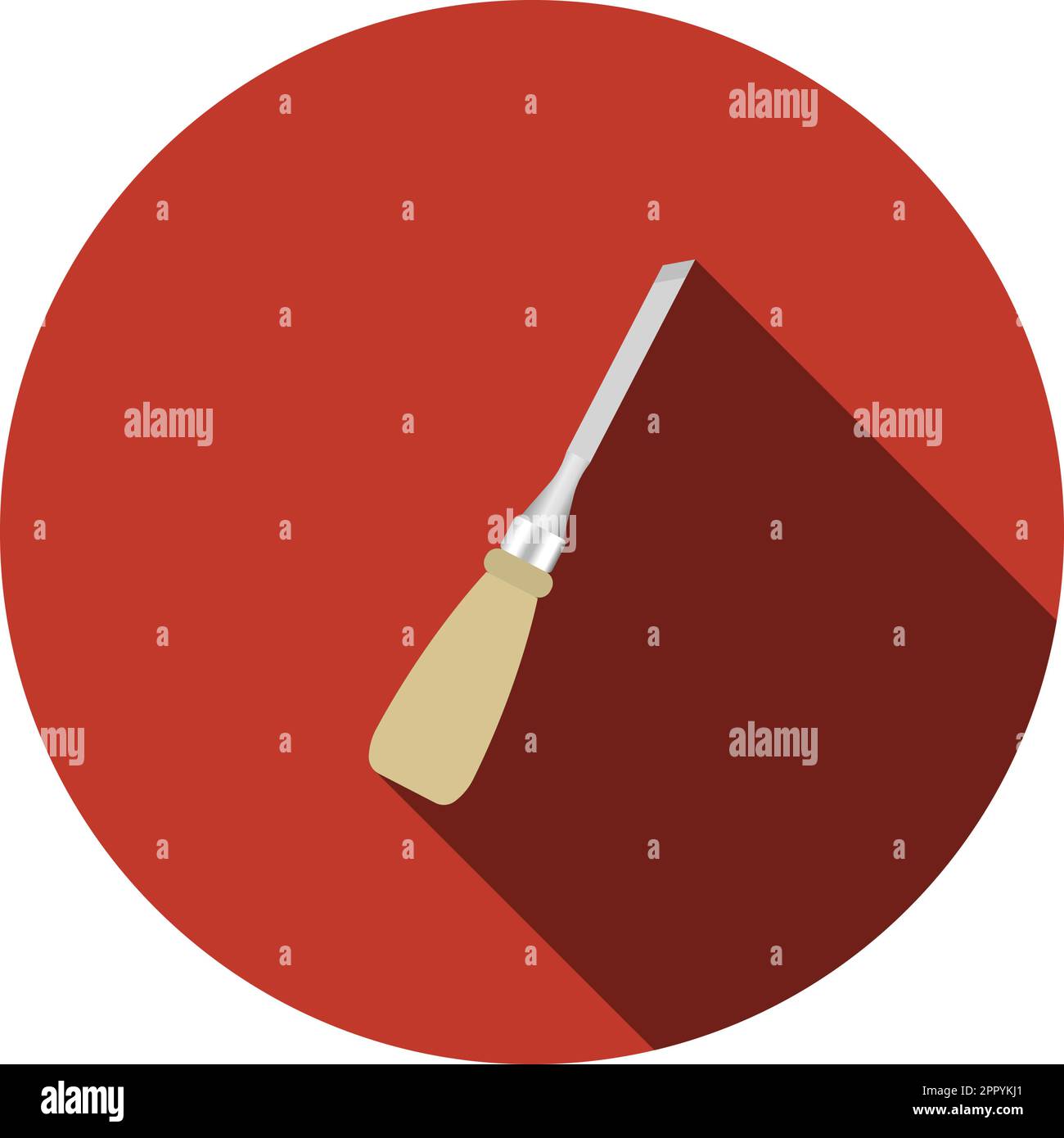 Carpenter chisel icon flat hi-res stock photography and images - Alamy
