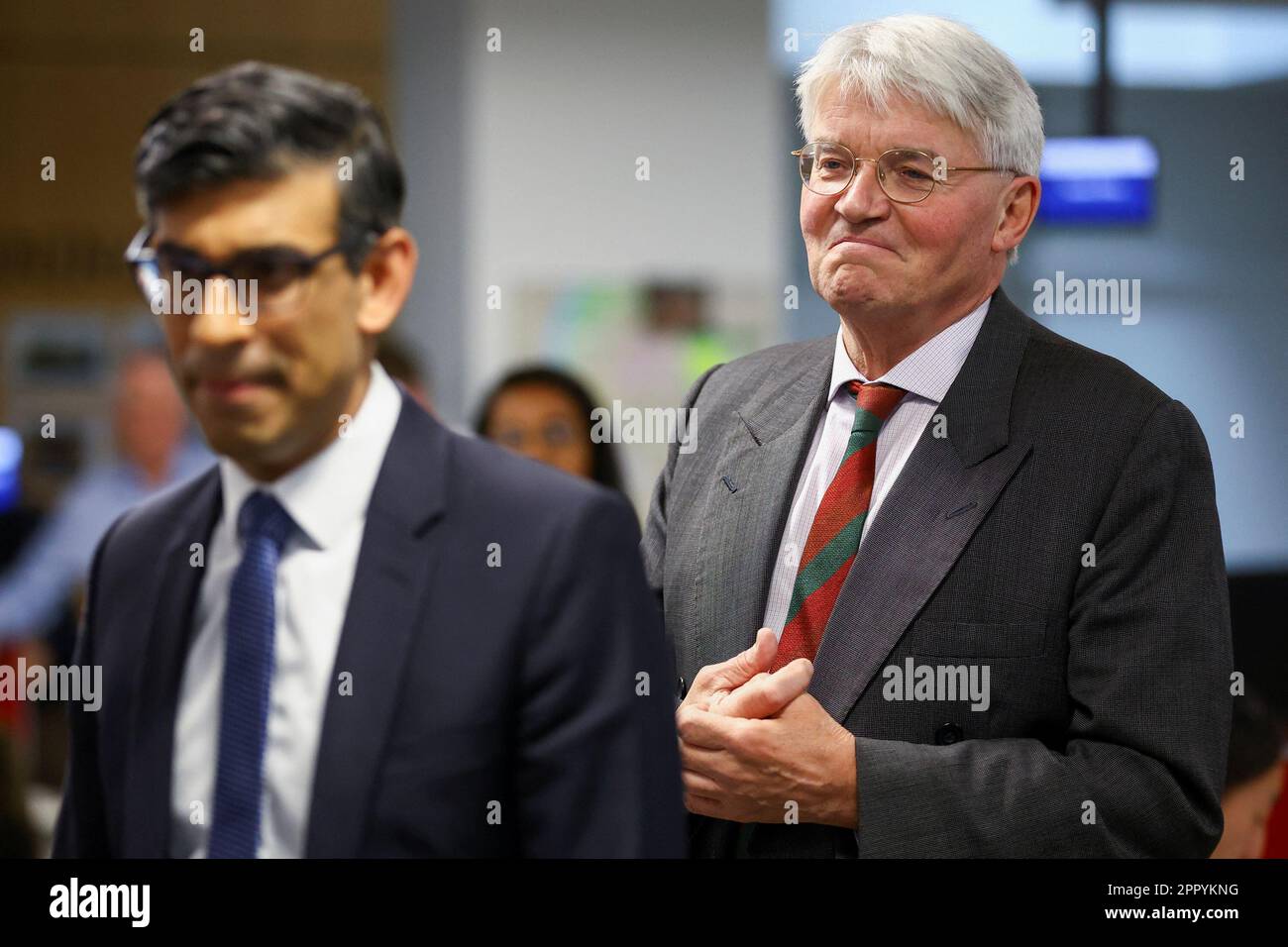 Prime Minister Rishi Sunak (left) and Minister for Development in the ...