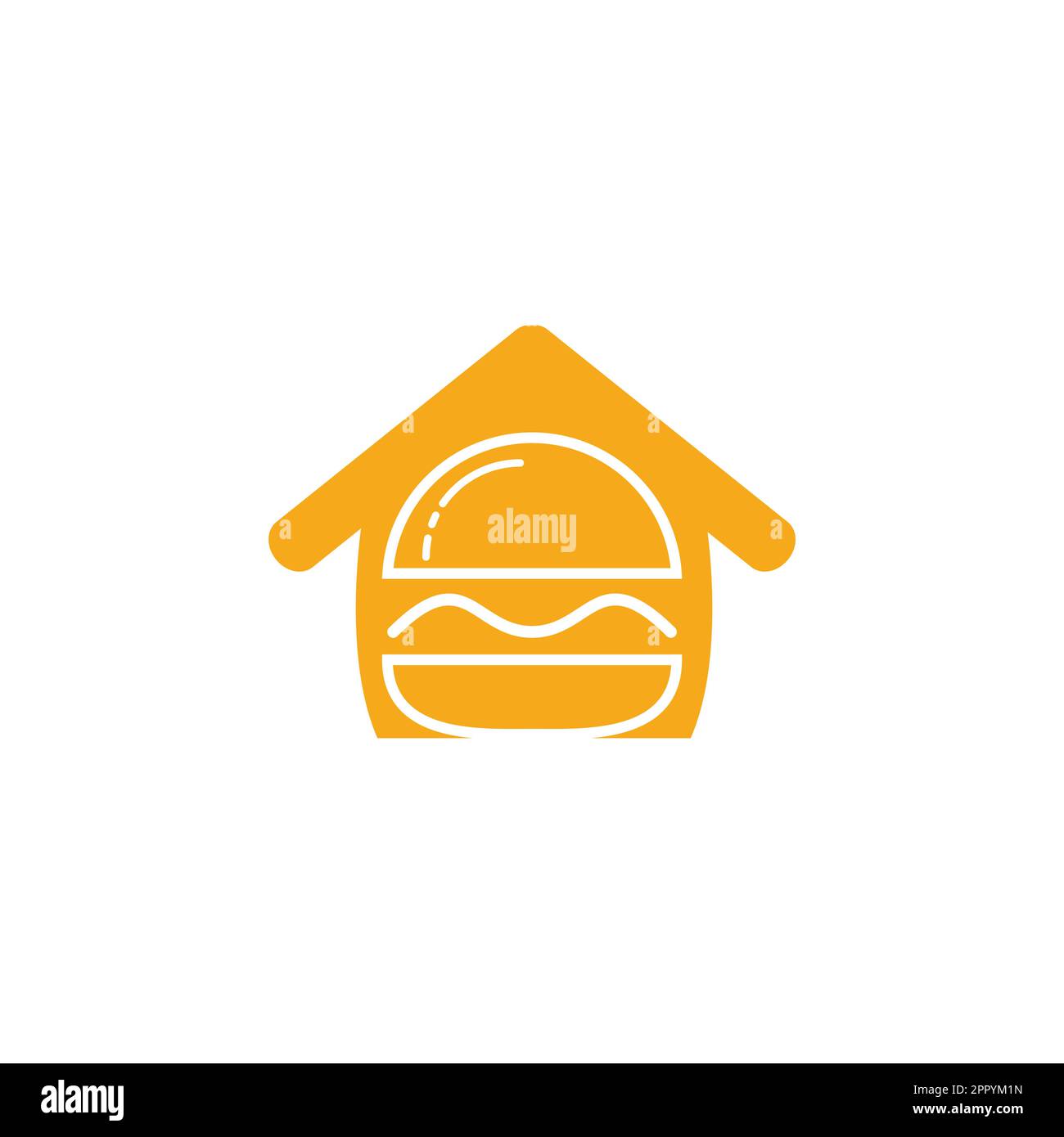 Burger house vector logo design. American classic burger house logo ...