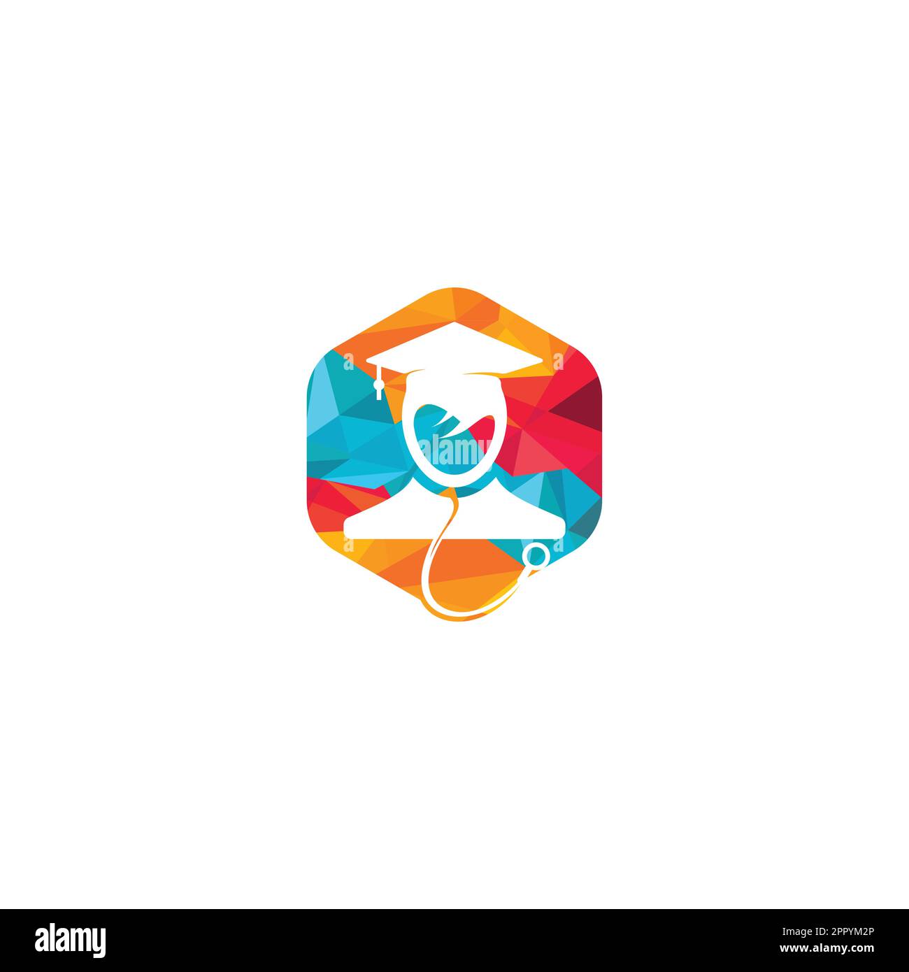 Medical School vector logo design. Medical student icon vector Stock ...