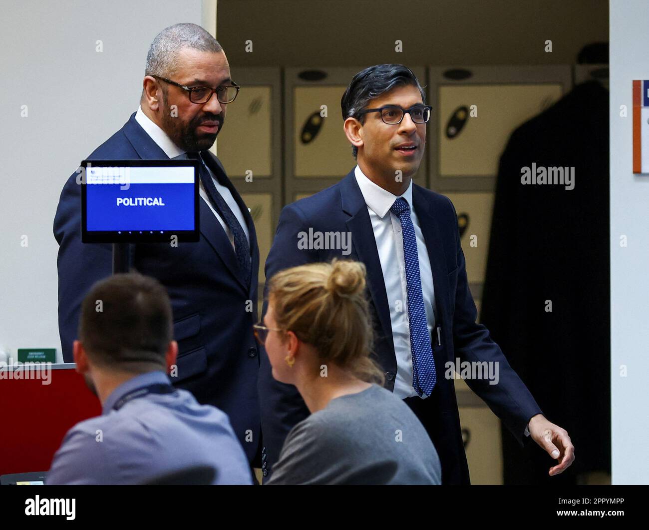 Prime Minister Rishi Sunak (right) and Foreign Secretary James Cleverly ...