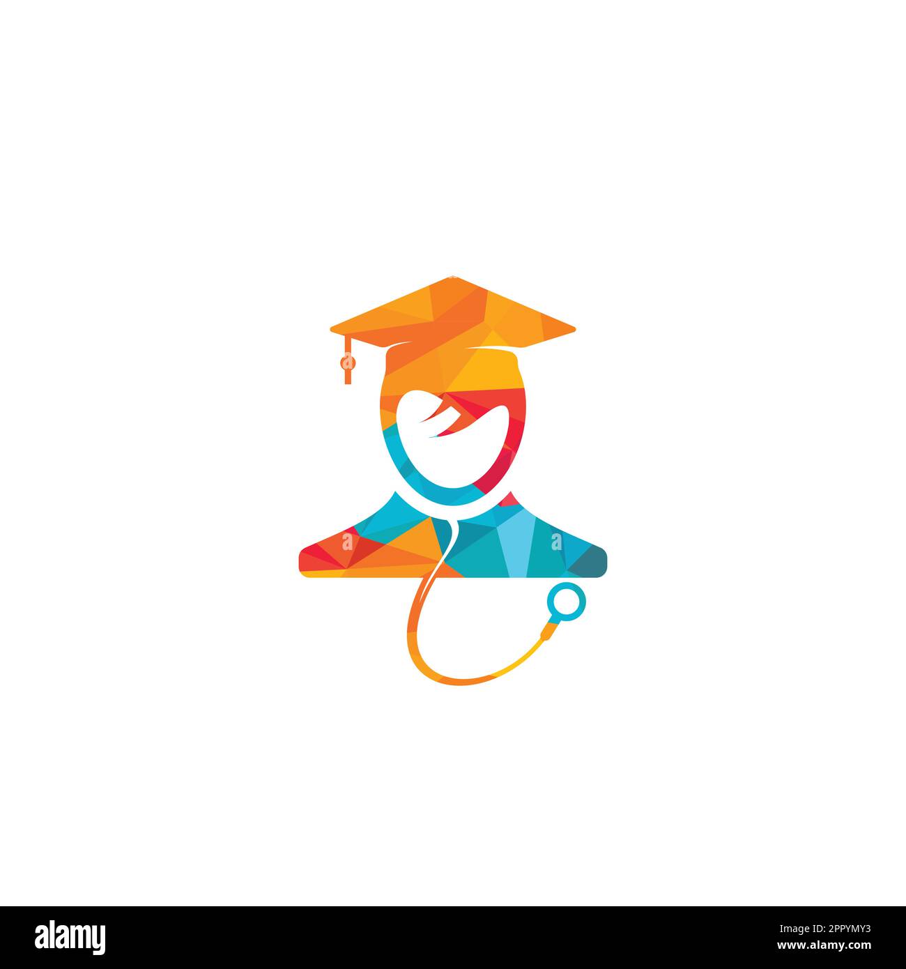 Medical School vector logo design. Medical student icon vector Stock ...