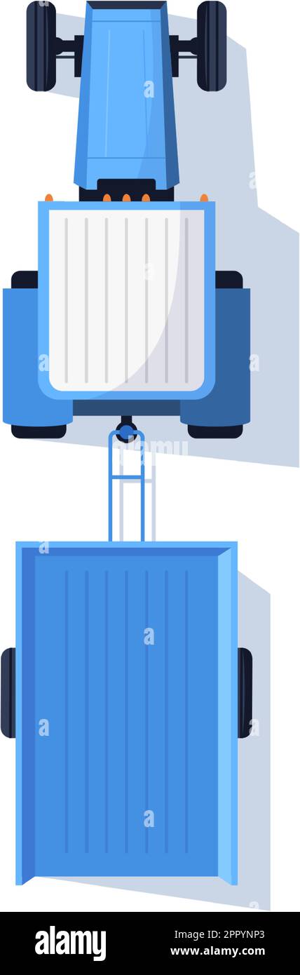 Top view tractor trailer illustration Stock Vector Images - Alamy