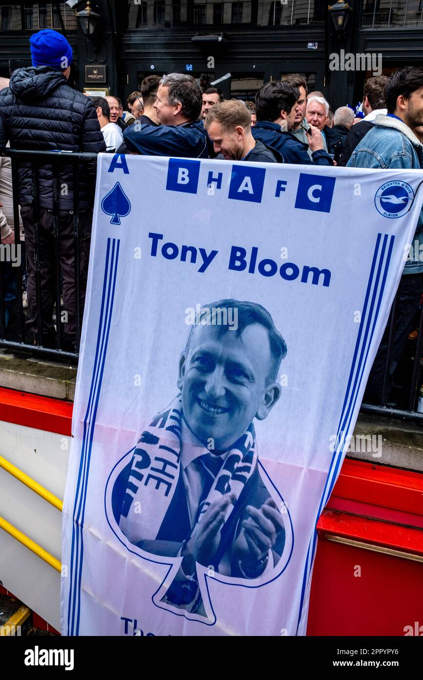 Football Fans Of Brighton and Hove Albion FC Display A Portrait Of Club ...