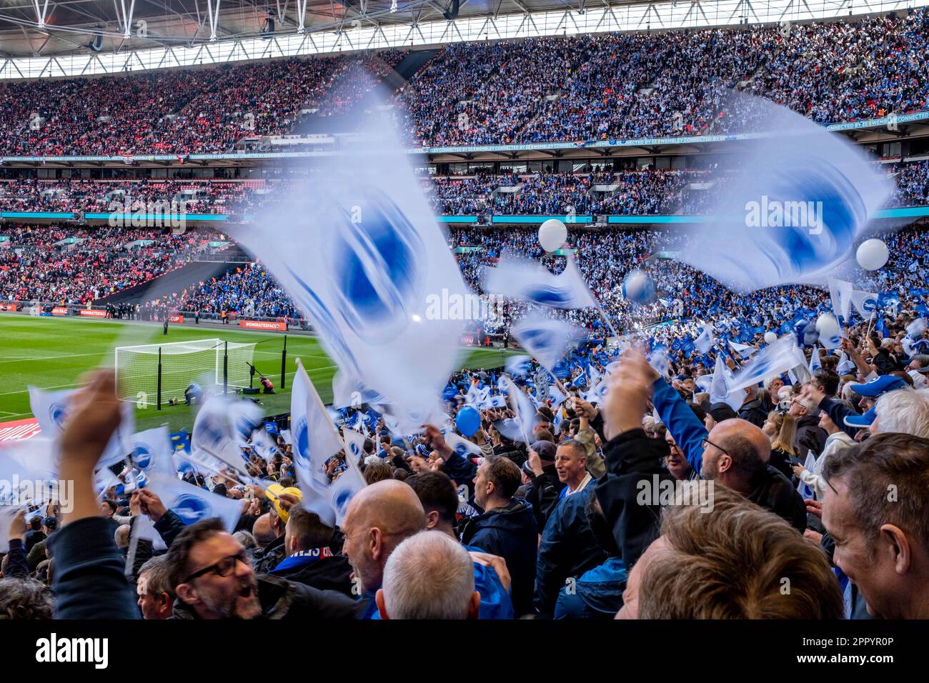 Brighton fans wembley hi-res stock photography and images - Alamy