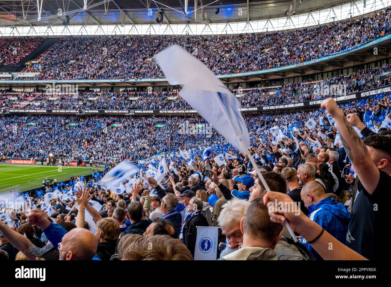 Brighton fans wembley hi-res stock photography and images - Alamy