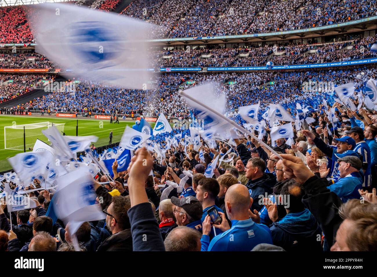 Brighton and Hove Albion Football Fans (More Than 36,000) Await The ...