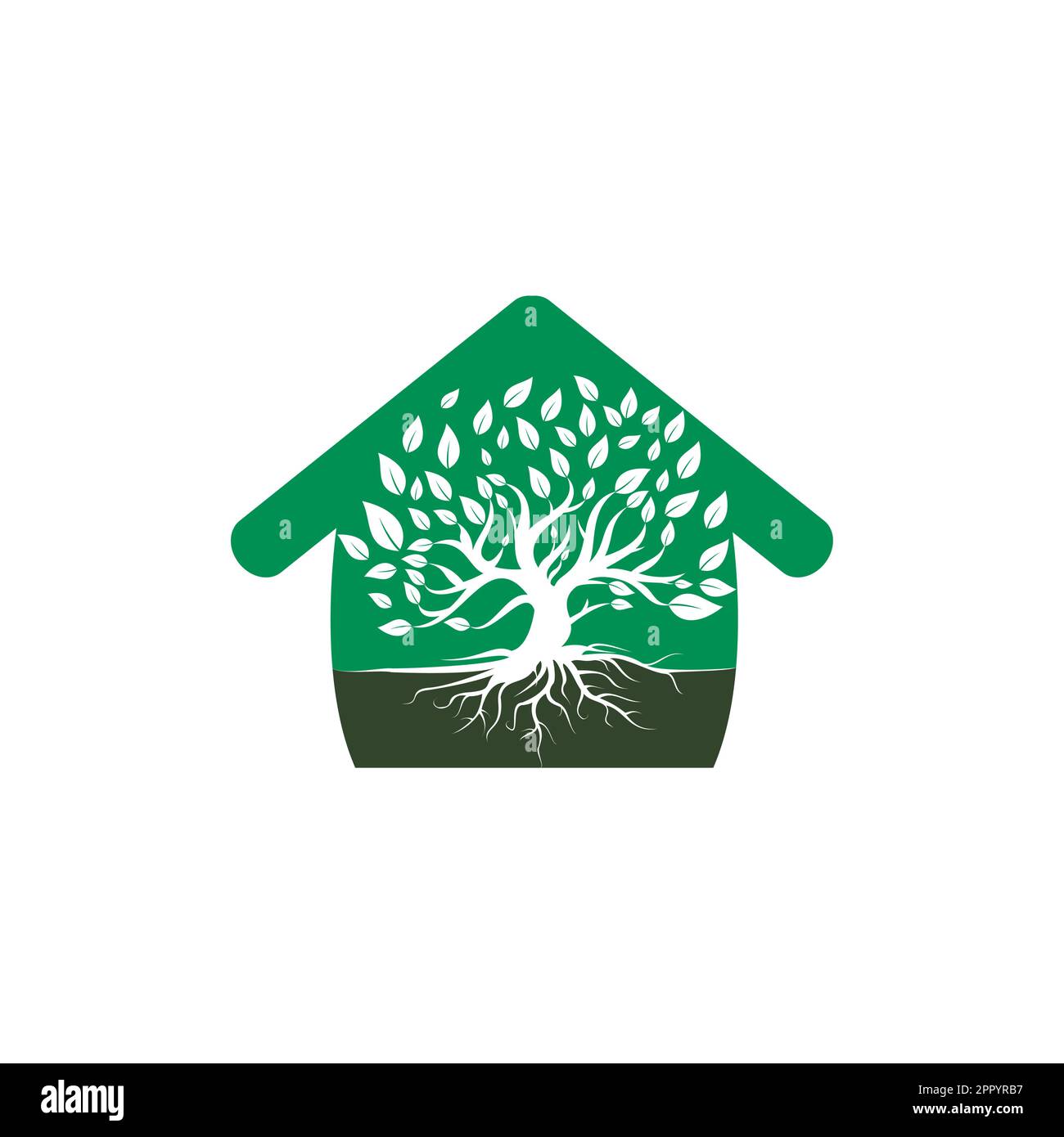 Home Tree Roots vector logo design Stock Vector Image & Art - Alamy