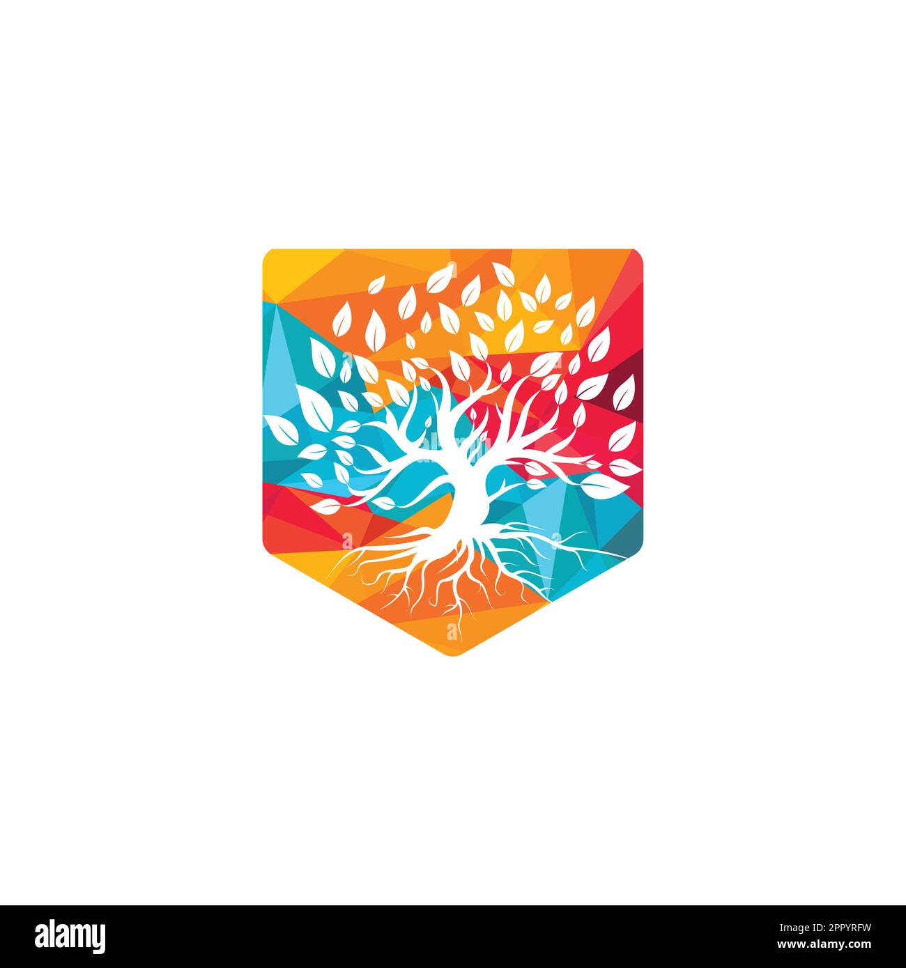 Tree root logo vector design illustration. Tree of Life logo design ...
