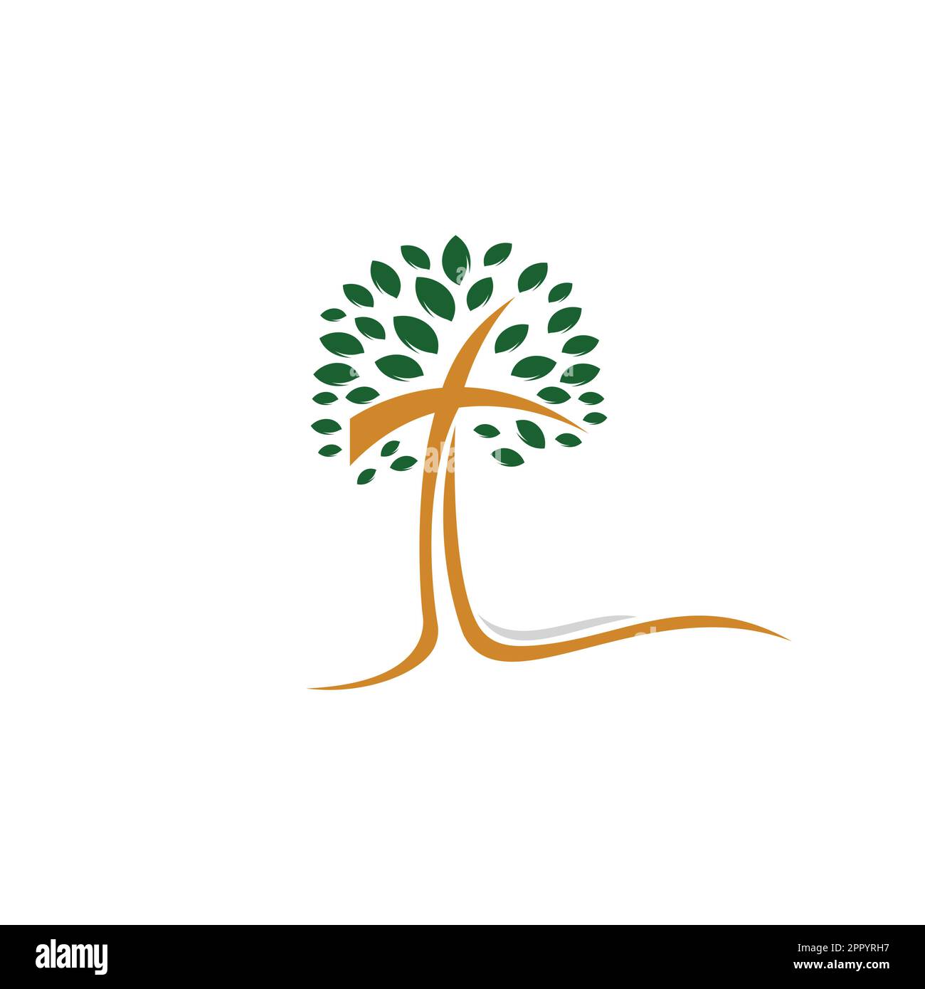 Tree religious cross symbol icon vector design Stock Vector Image & Art ...