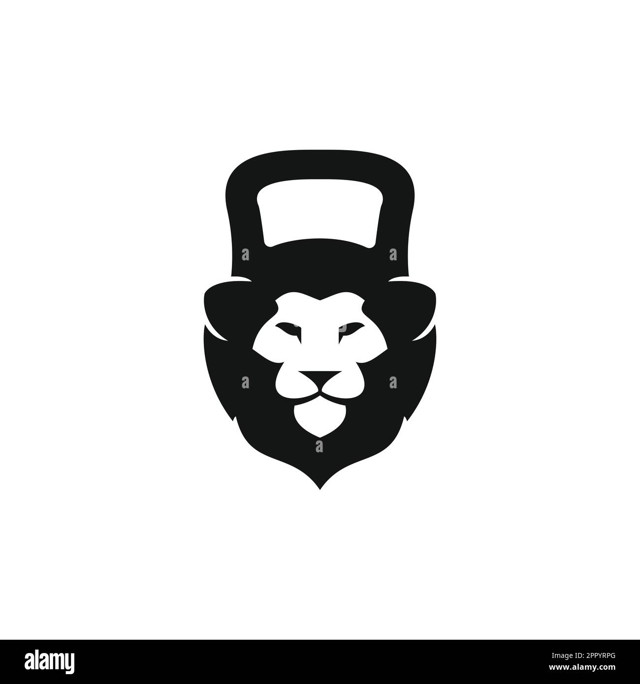 Gym lion logo template design. Fitness gym badge illustration Stock ...