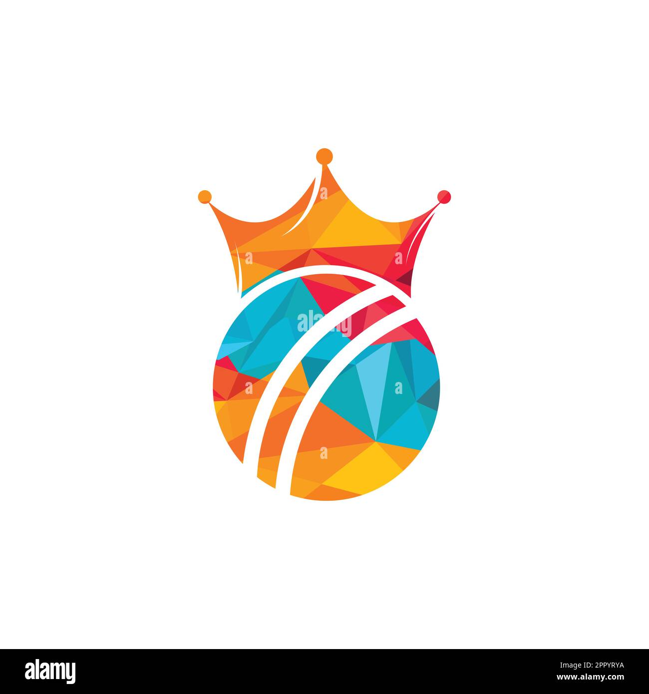Cricket king vector logo design. Cricket ball and crown icon design template Stock Vector Image ...