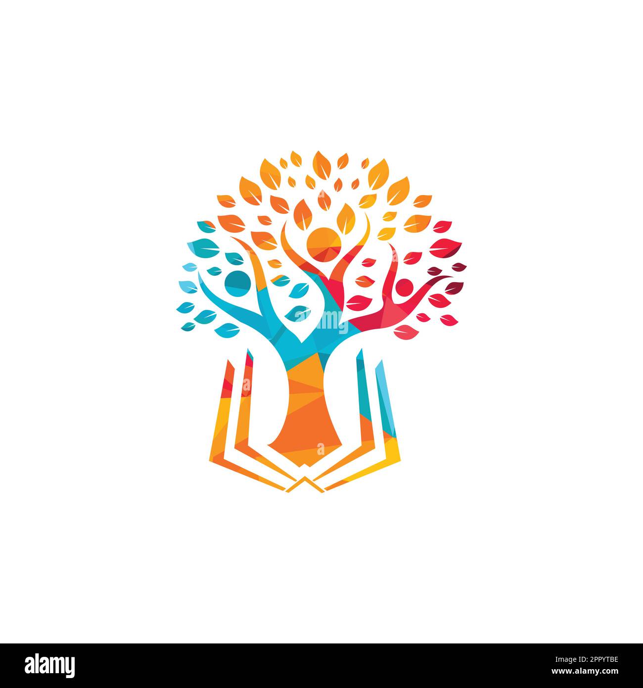 Human tree logo design. Leader education logo design Stock Vector Image ...
