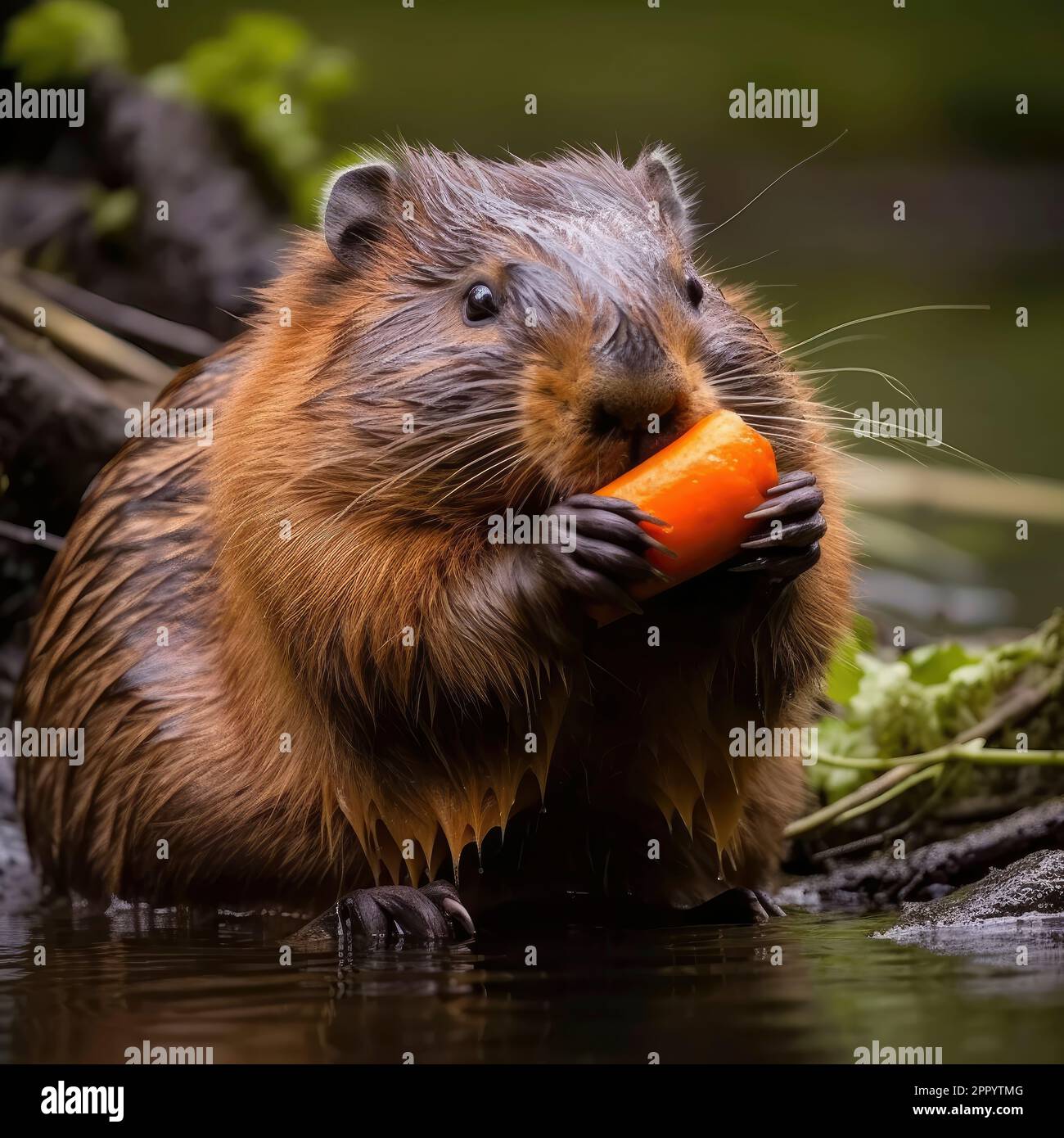 Beaver family eating hi-res stock photography and images - Alamy