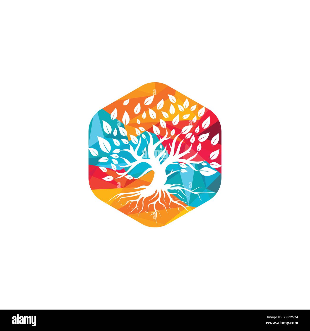 Tree root logo vector design illustration. Tree of Life logo design ...