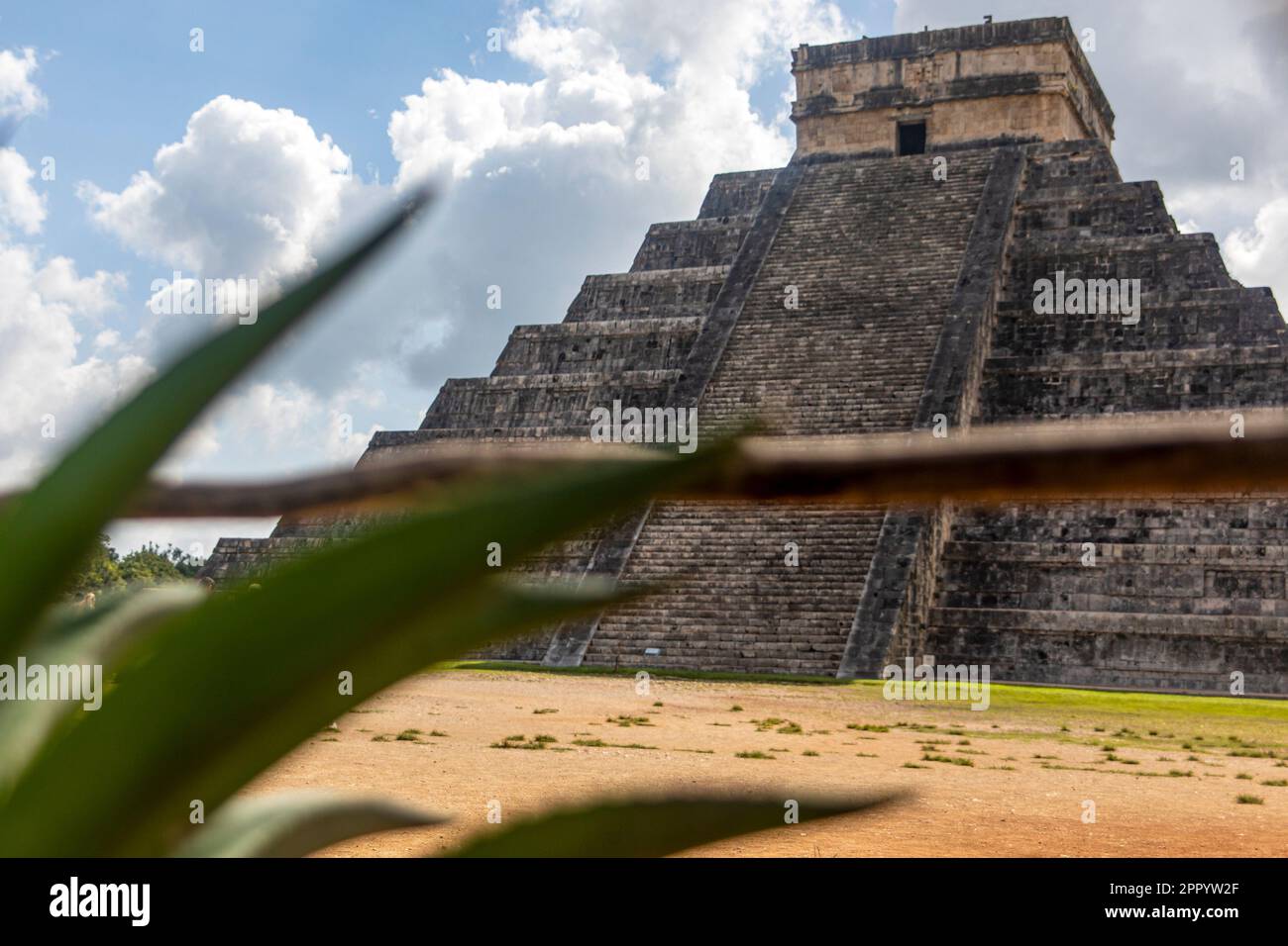 Chichen Itza the famous Mayan pyramid of Mexico, belonging to the Mayan ...
