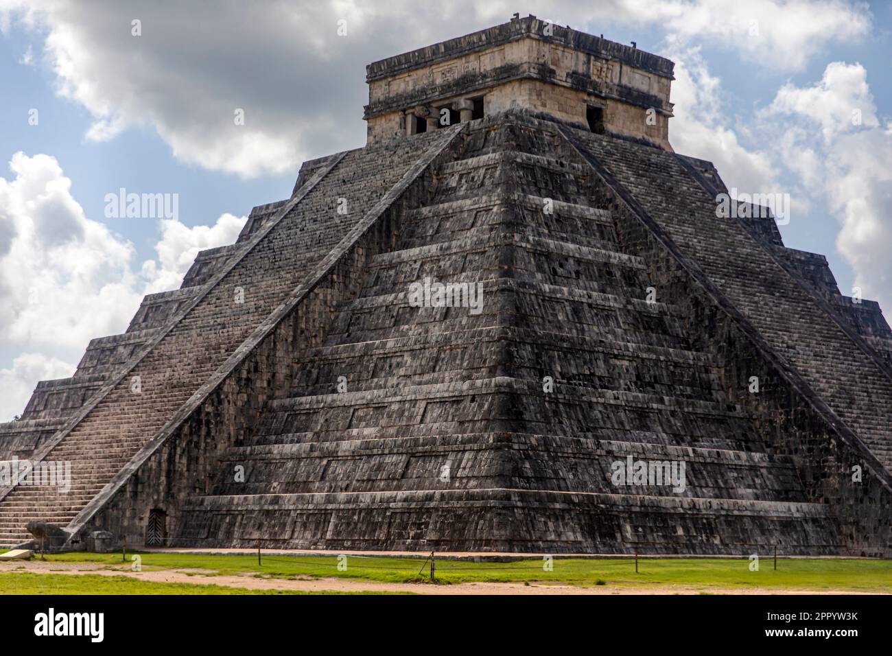 The castle and temple of Chichen Itza known as the famous and ...