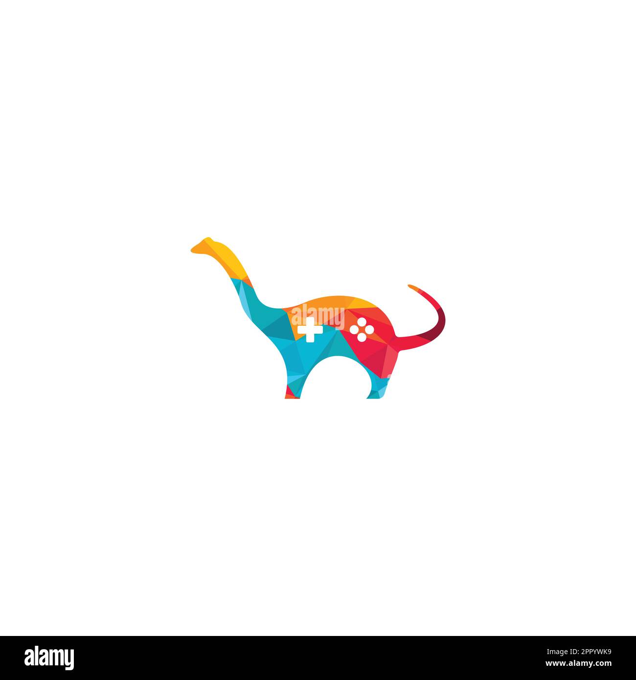 Dinosaur game console logo design Stock Vector Image & Art - Alamy