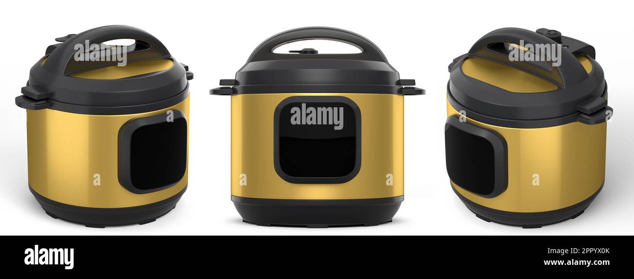 Electric multi cooker isolated on white background. 3d render of ...