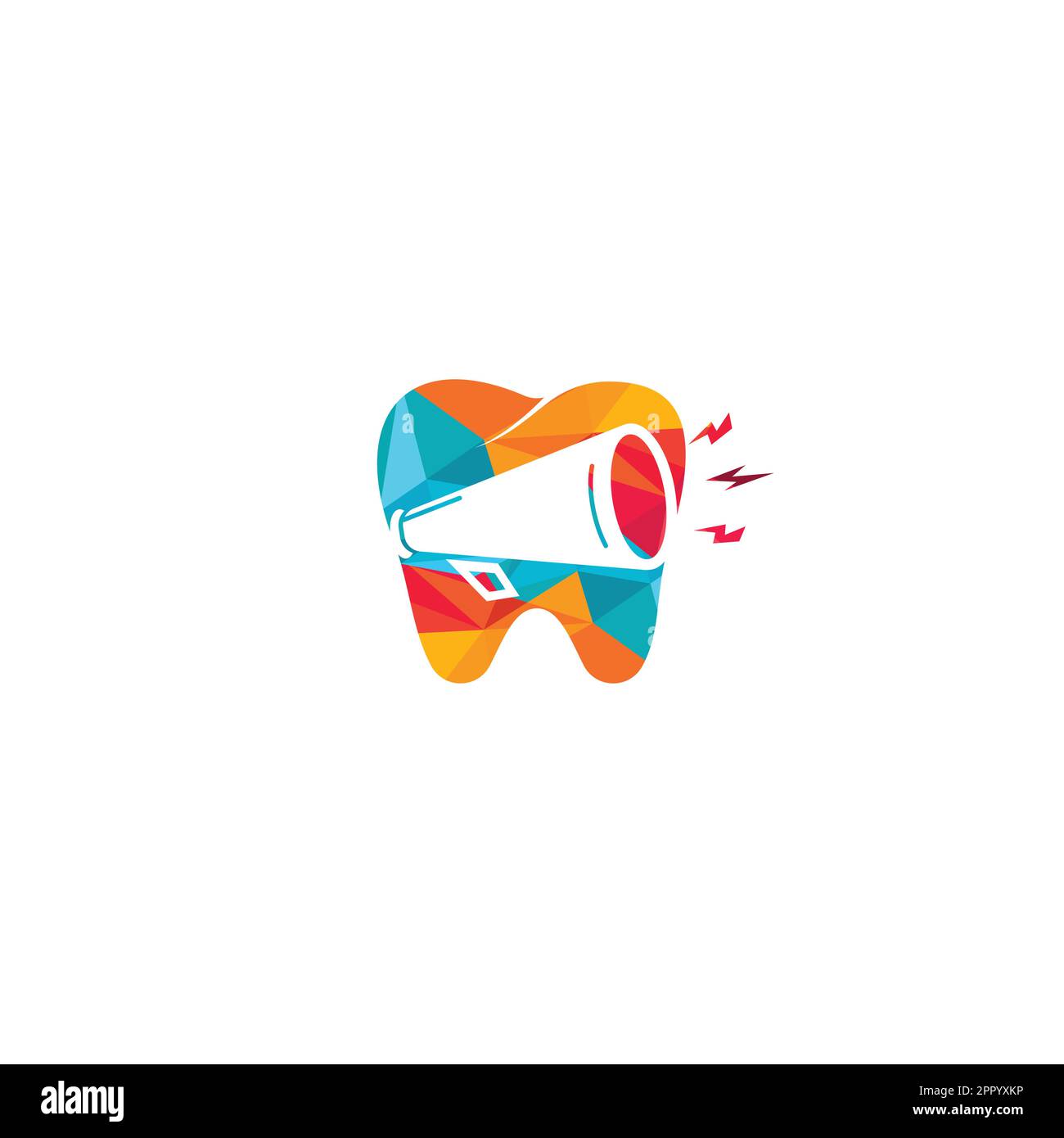 Tooth and megaphone logo design. Creative symbol concept for dental ...