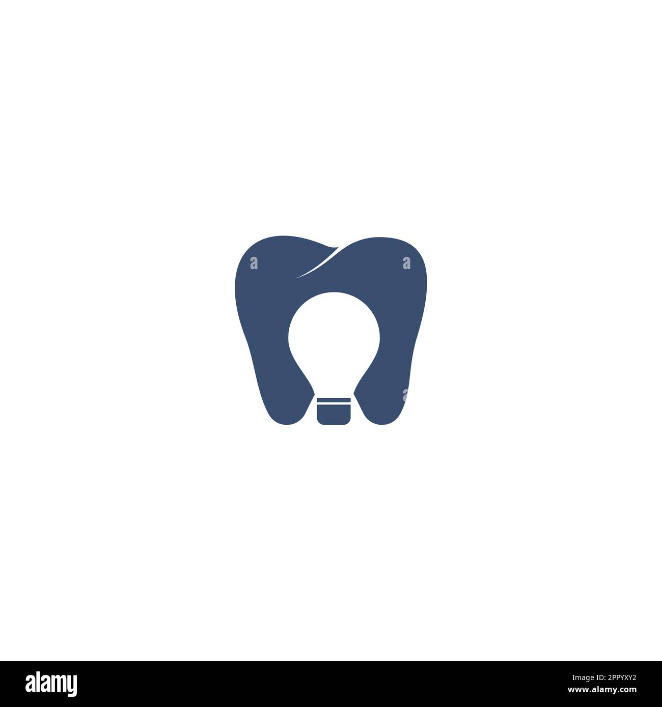 Dental Ideas vector logo design. Tooth and Light Bulb logo concept ...
