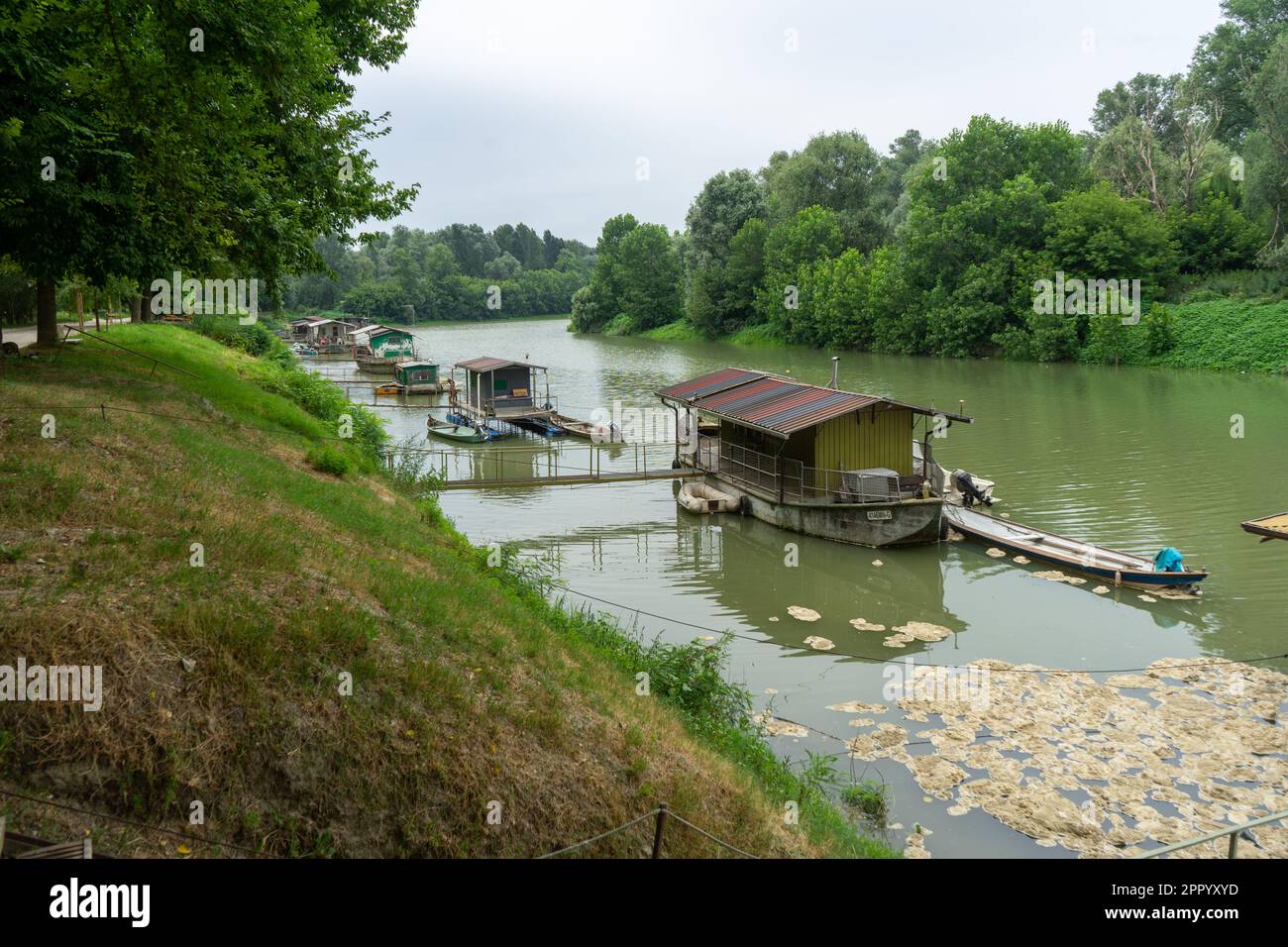 Cycle trip on the right bank of the Po river Stock Photo - Alamy