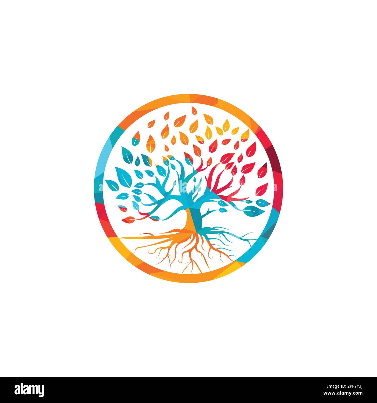 Tree root logo vector design illustration. Tree of Life logo design ...