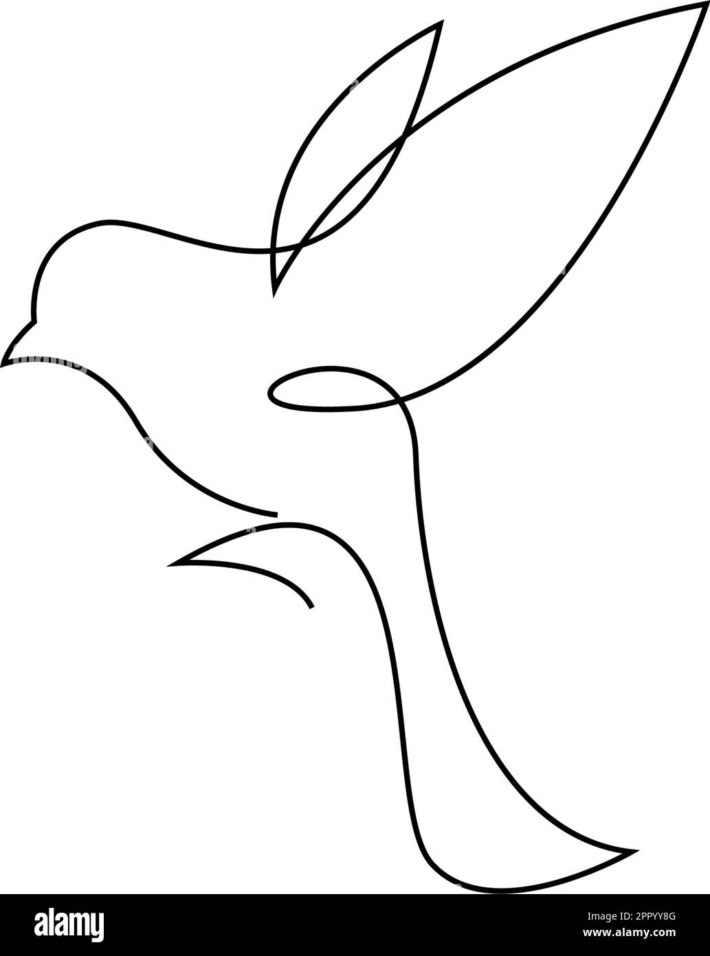 Bird line art image icon design illustration Stock Vector Image & Art ...